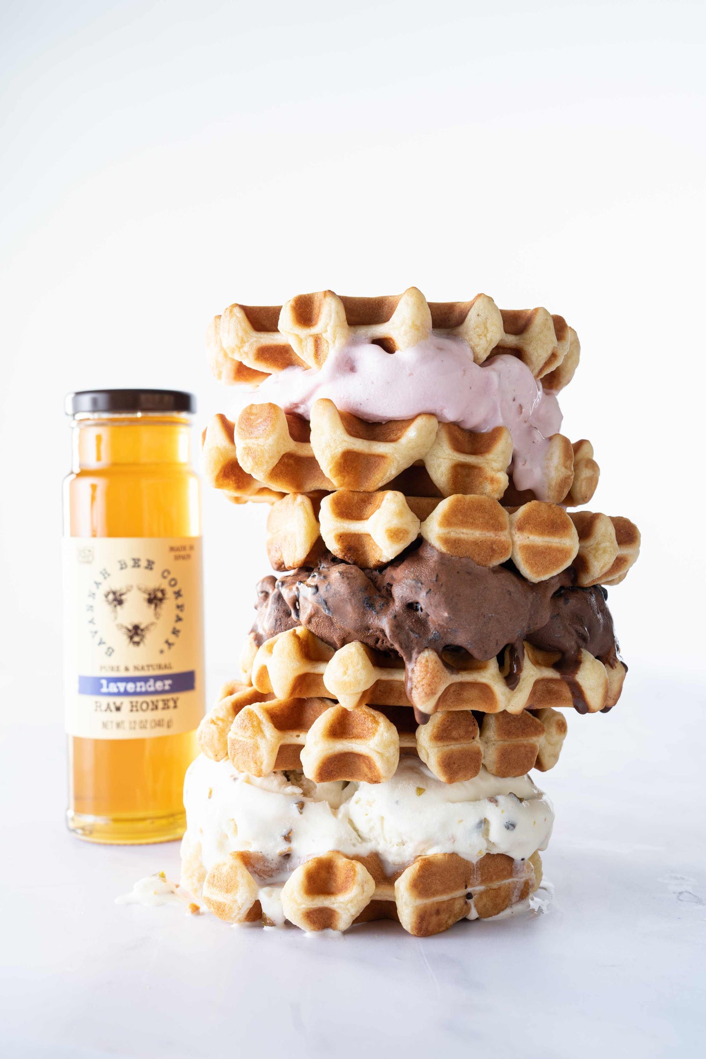 Honey Waffle Ice Cream Sandwiches – Savannah Bee Company